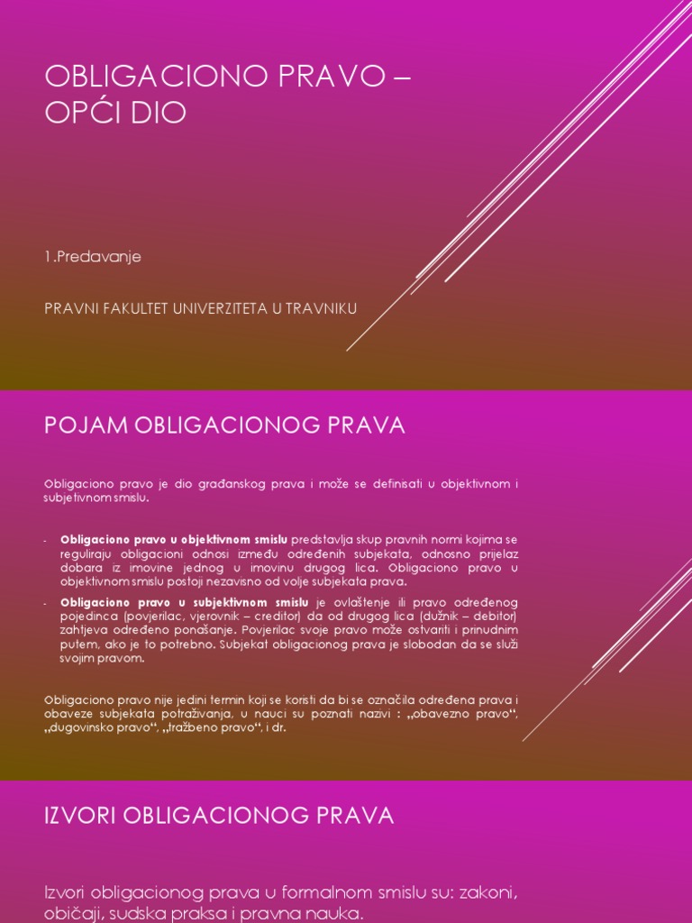 Predavanje R I V 1 Obligacije | PDF