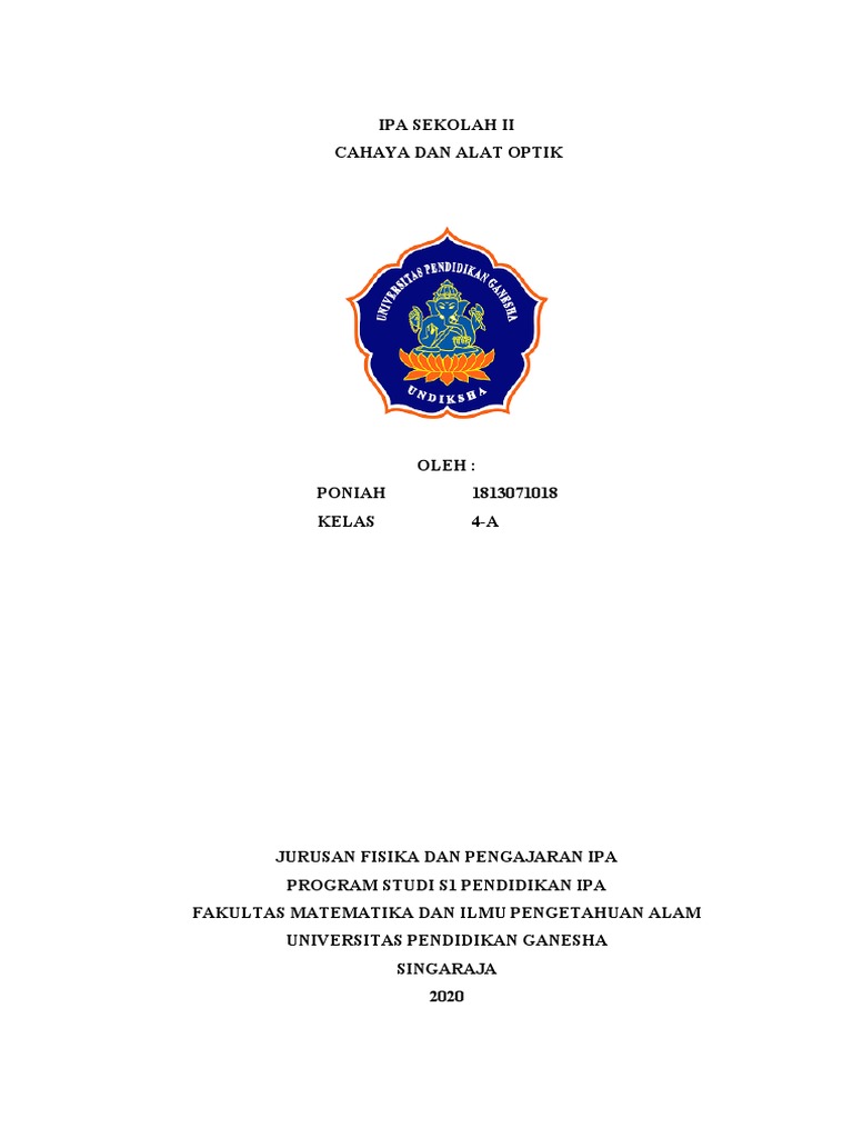 Cahaya Dan Optik Mind Mapp | PDF