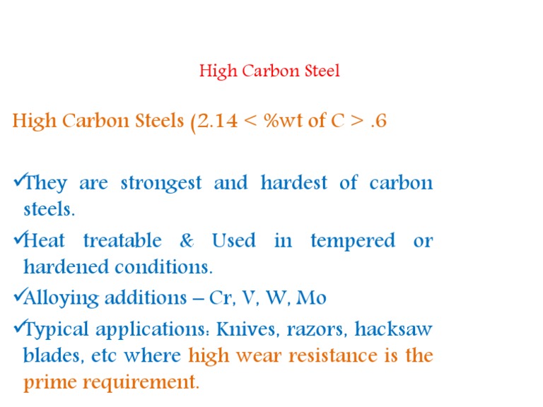 High Carbon Steel Properties and Uses | PDF | Technology & Engineering