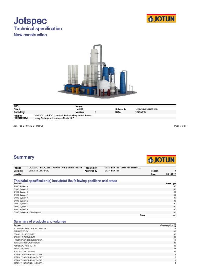 OGASCO - ENOC Jabel Ali Refinery Expansi Technical Specification 2017 ...