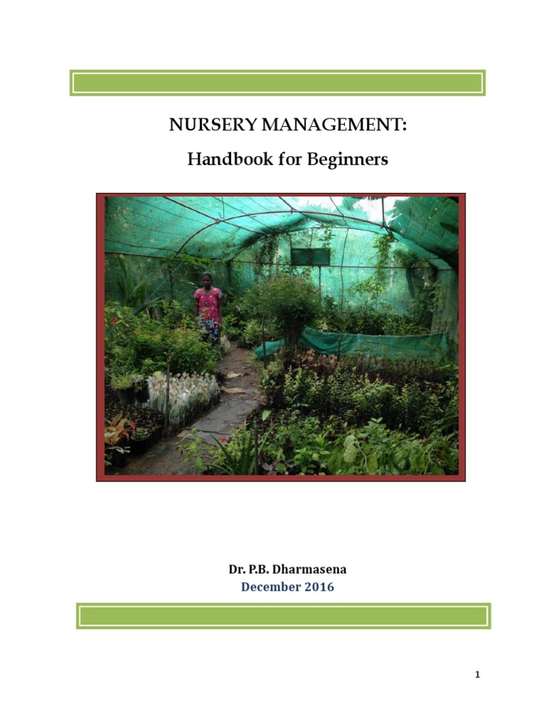 NURSERY MANAGEMENT Handbook For Beginner PDF | PDF | Plant Nursery ...