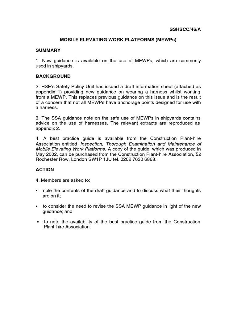 Safe Use of Mewps | PDF | Occupational Safety And Health | Prevention