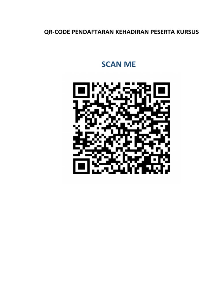 Pendaftaran Kehadiran dengan QR Code | PDF
