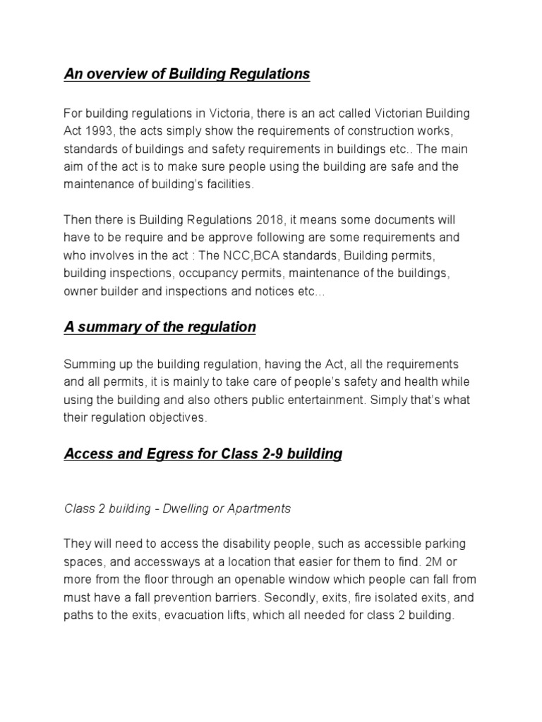 Building Regulations Class 2-9 PDF | PDF | Parking Lot | Building