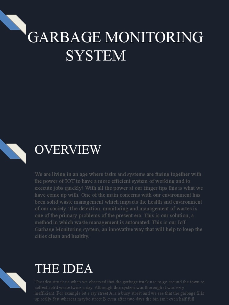Smart Garbage Monitoring System | PDF | Arduino | Internet Of Things Smart Garbage Monitoring System | PDF | Arduino | Internet Of Things