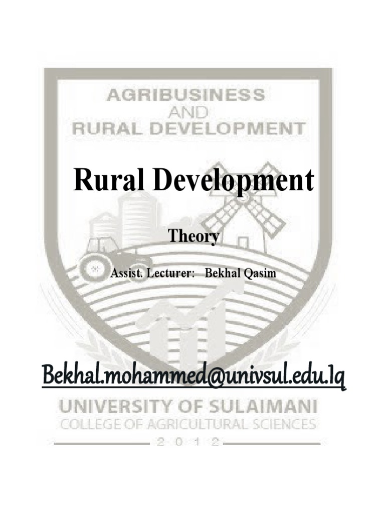 Rural Development Theory, Lec. 1,2 | PDF | Rural Poverty | Quality Of Life