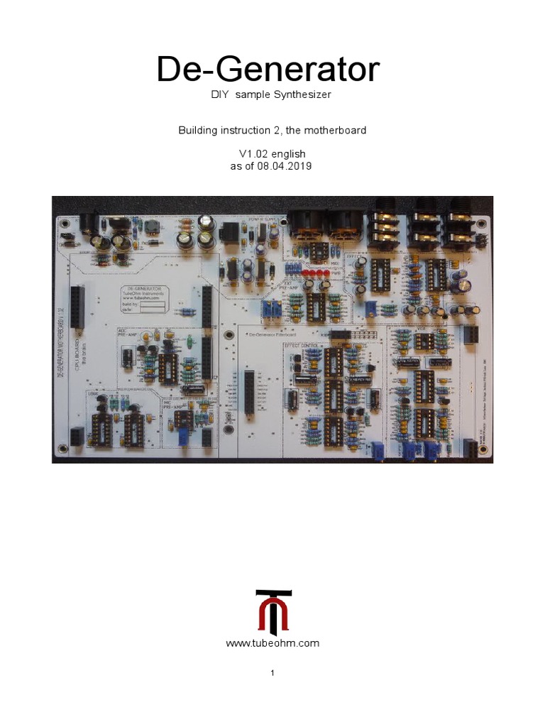 De-Generator: DIY Sample Synthesizer | PDF | Electrical Connector ...