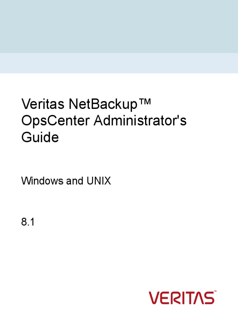 NetBackup AdminGuide OpsCenter | PDF | Databases | Server (Computing)