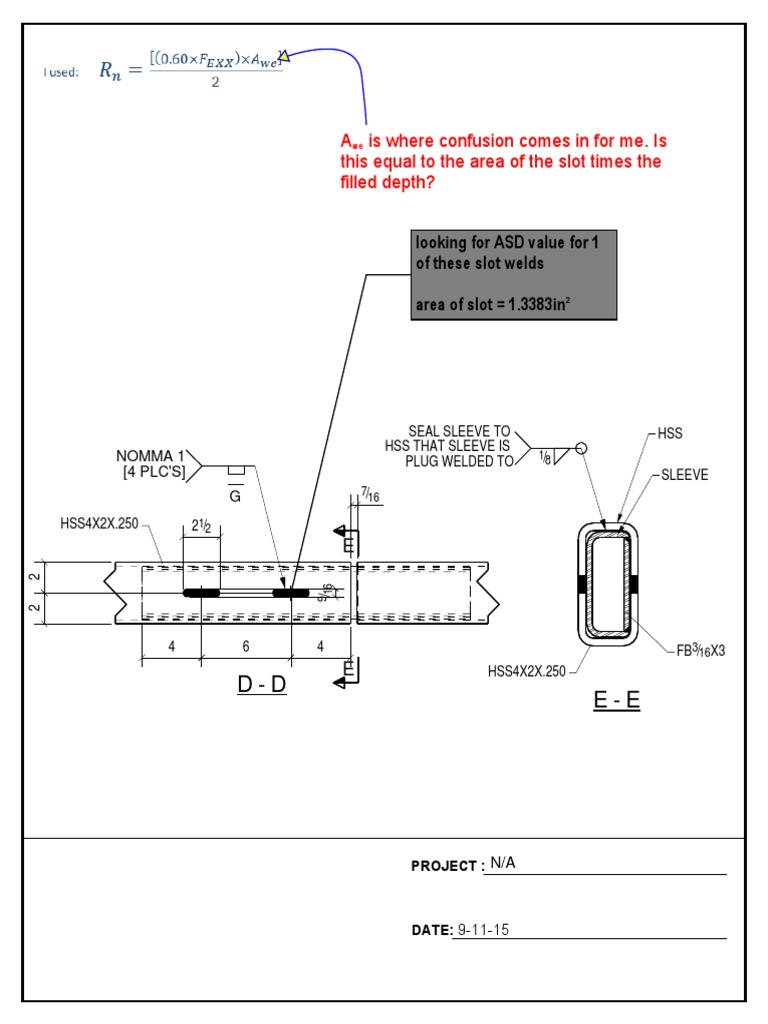 Slot Weld ASD Value Calculation Guide | PDF