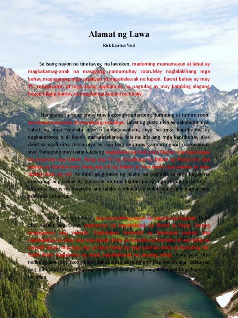 Alamat NG Lawa | PDF