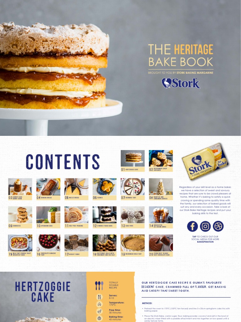 Stork Heritage Bake Book PDF | PDF | Cakes | Baking