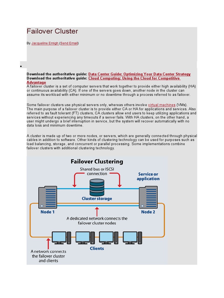 Failover Cluster: Download The Authoritative Guide: Download The Authoritative Guide | PDF ...