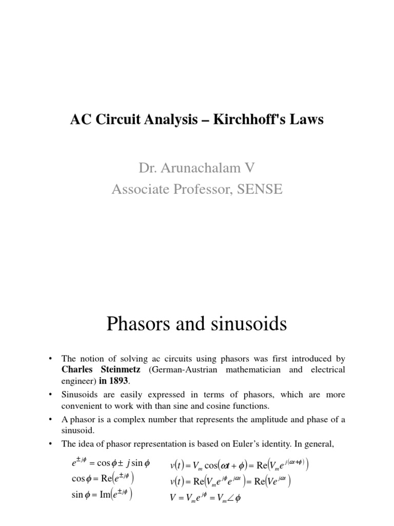 AC Circuit Analysis - KVL - KCL | PDF | Electrical Impedance ...