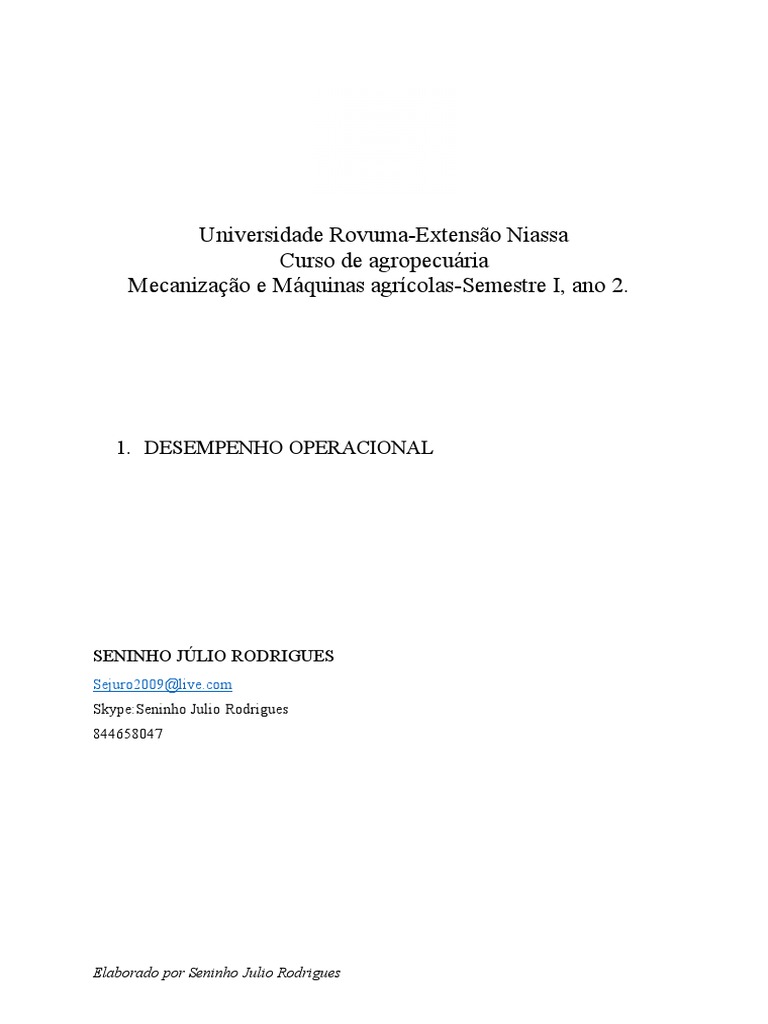 AULAS. 12 Desempenho Operacional PDF | PDF | Natureza