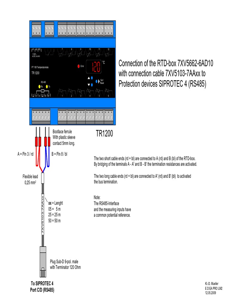RS485 Connection RTD-box TR1200 en PDF | PDF