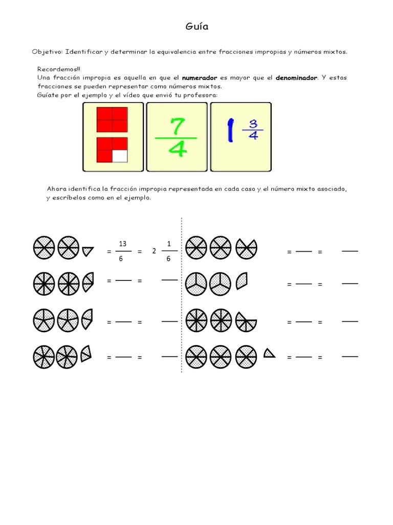 Guia de Fracciones Simples 1 | PDF