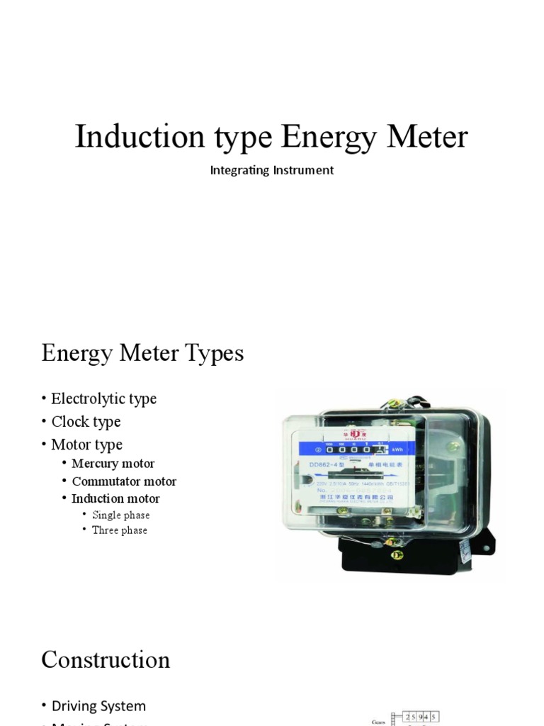 Induction Type Energy Meter: Integrating Instrument | PDF