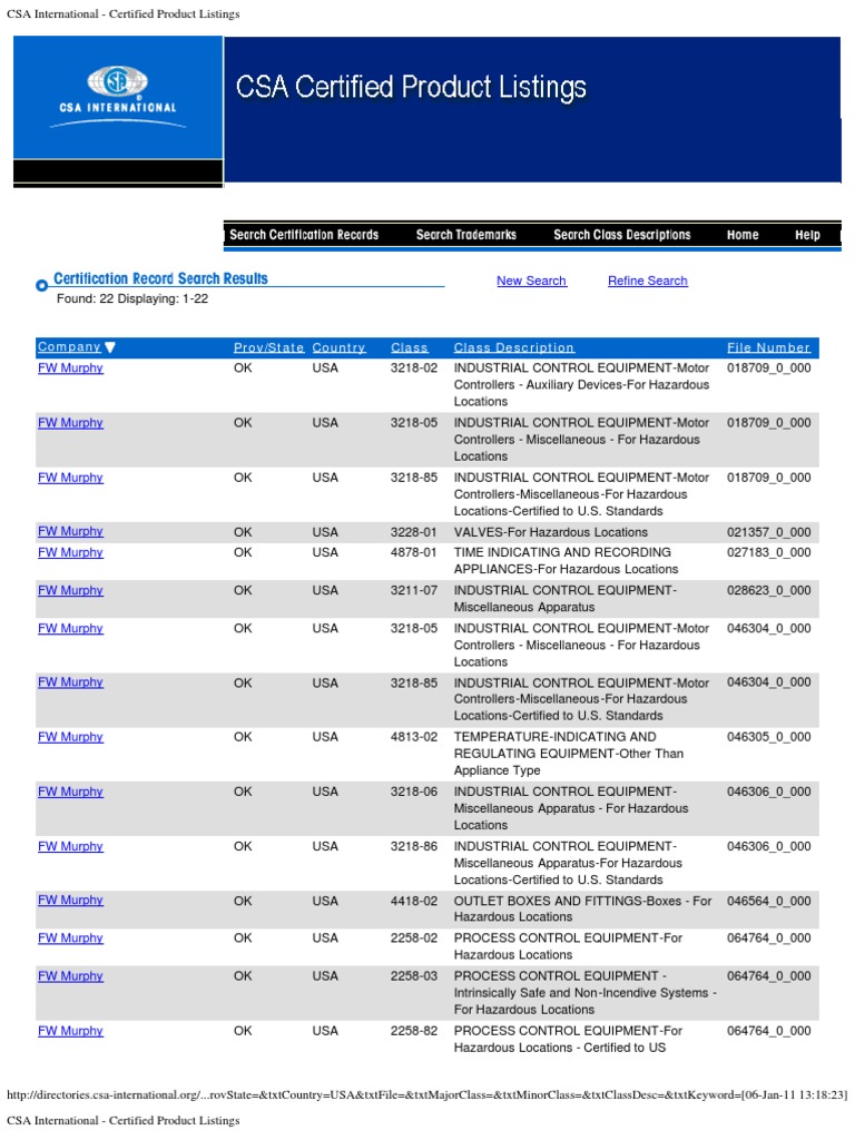 CSA CertifiedProduct FWMurphy | PDF | Ignition System | Electrical Wiring