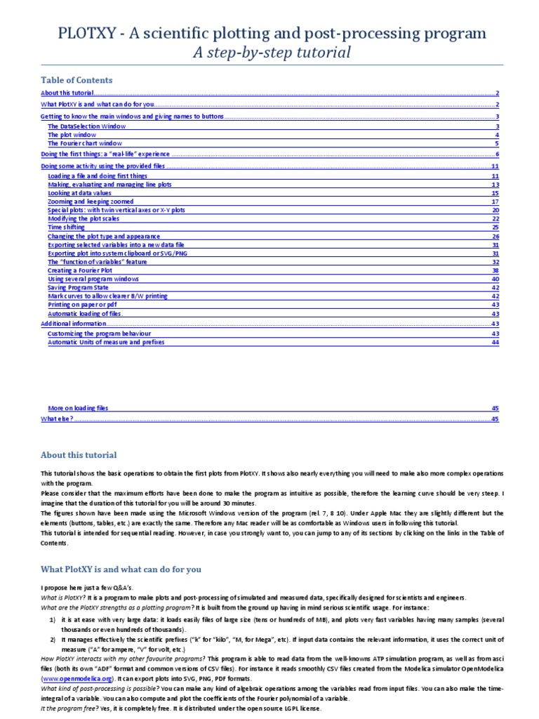 A Step-by-Step Tutorial on Using PlotXY for Scientific Plotting and Post-Processing | PDF ...