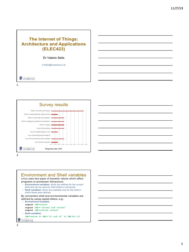 IoT Architecture and Linux Scripting Guide | PDF | Shell (Computing ...