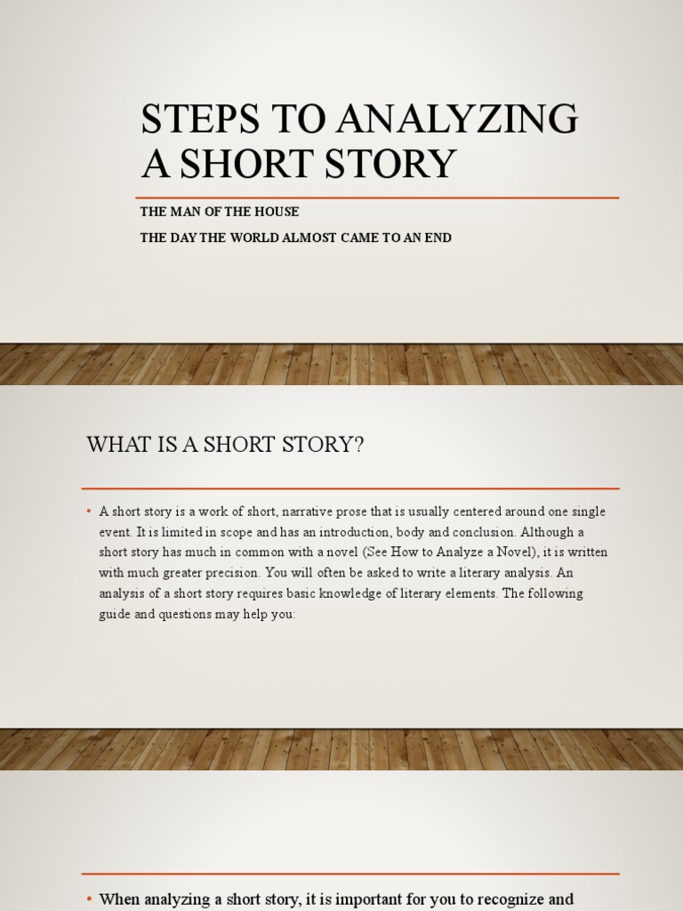 Steps To Analyzing A Short Story | Download Free PDF | Irony | Narration