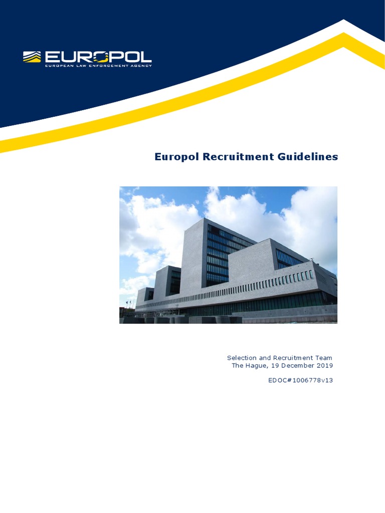 Europol Recruitment Guidelines Overview | PDF | Security Clearance ...