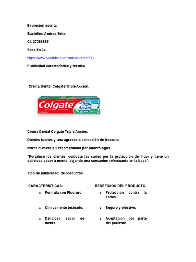 Publicidad de Colgate: Características y Éxito | PDF | Negocios