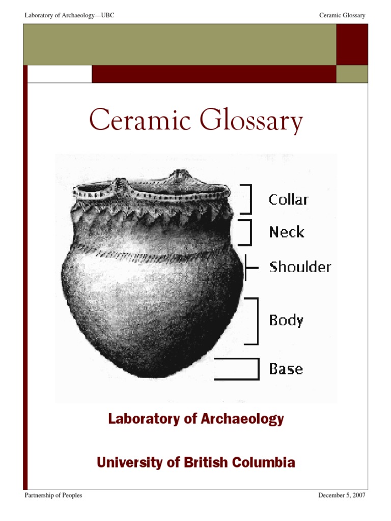 Ceramic Glossary: Laboratory of Archaeology University of British ...