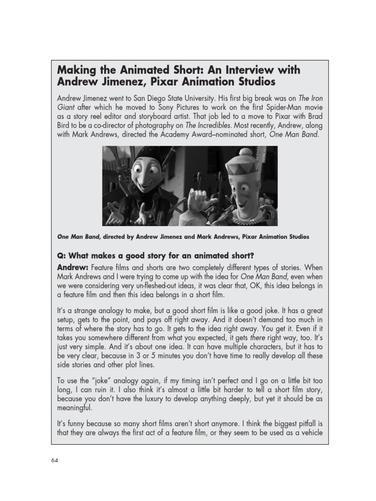 Insights on Crafting Animated Shorts | PDF