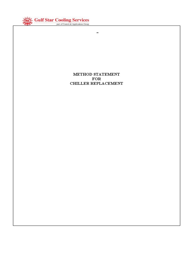 Replacement of Chiller | PDF | Quality Assurance | Personal Protective ...