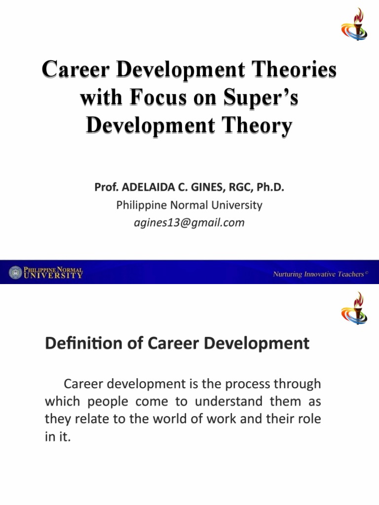 Career - Development - Theories - Super's | PDF | Self Concept | Goal