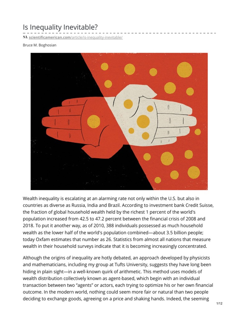 Scientificamerican-Is Inequality Inevitable | PDF | Redistribution Of ...