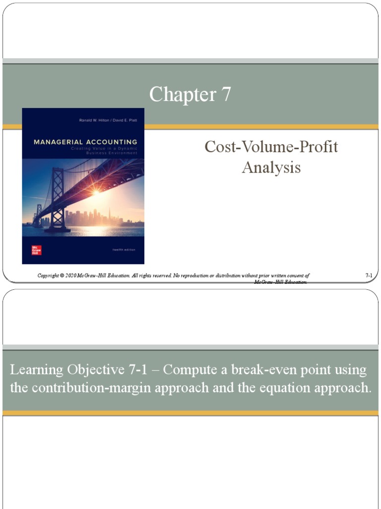 Cost-Volume-Profit Analysis: Mcgraw-Hill Education | Download Free PDF ...