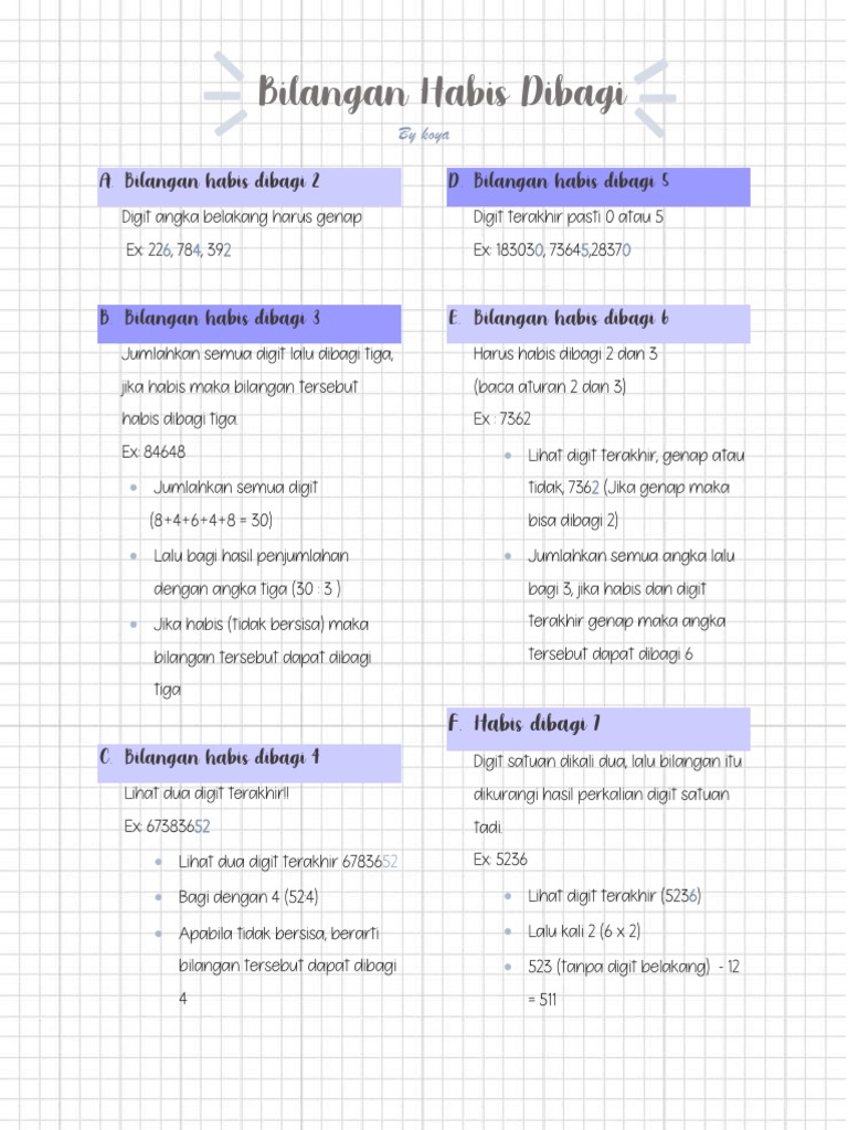 Bilangan Habis Dibagi | PDF