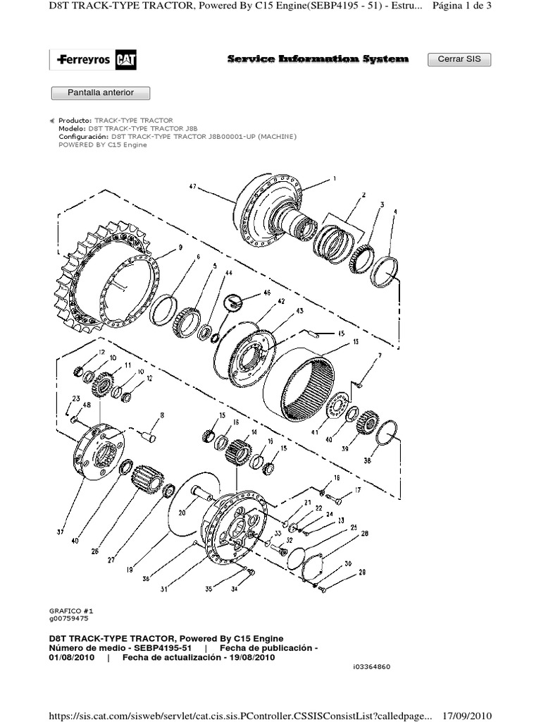 Partes de Mando Final D8T | PDF | Industrial Equipment | Heavy Equipment