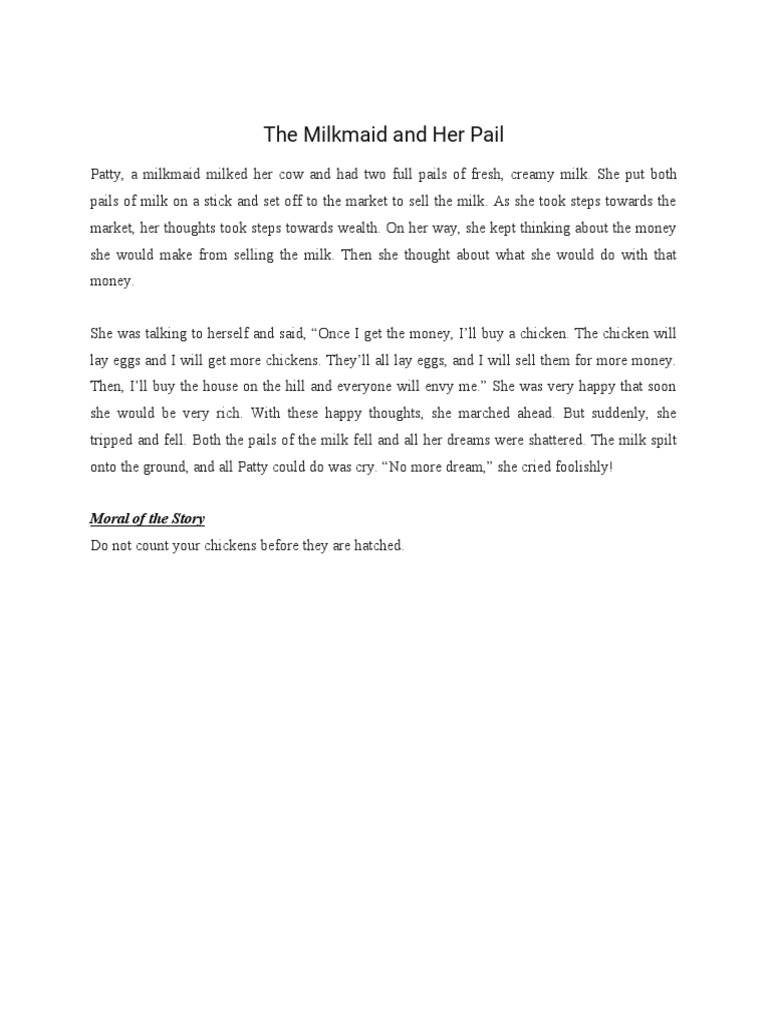 The Milkmaid and Her Pail | PDF