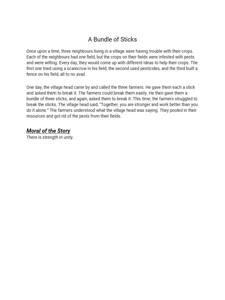 A Bundle of Sticks | PDF | Science & Mathematics