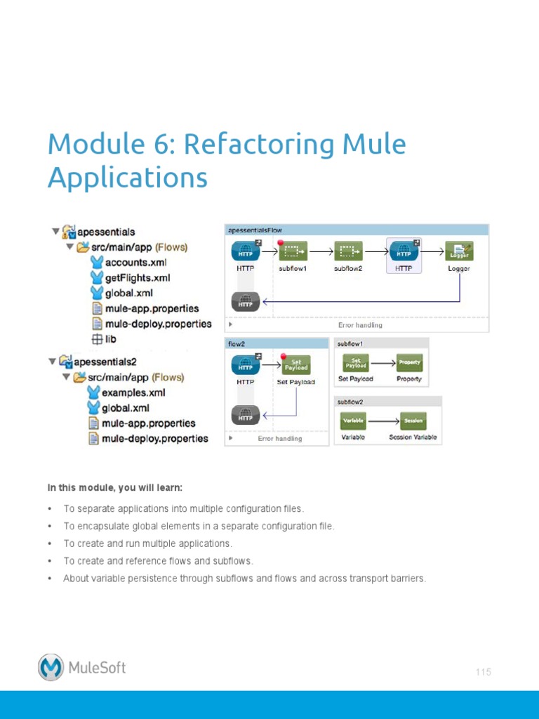 Module 6: Refactoring Mule Applications: in This Module, You Will Learn ...