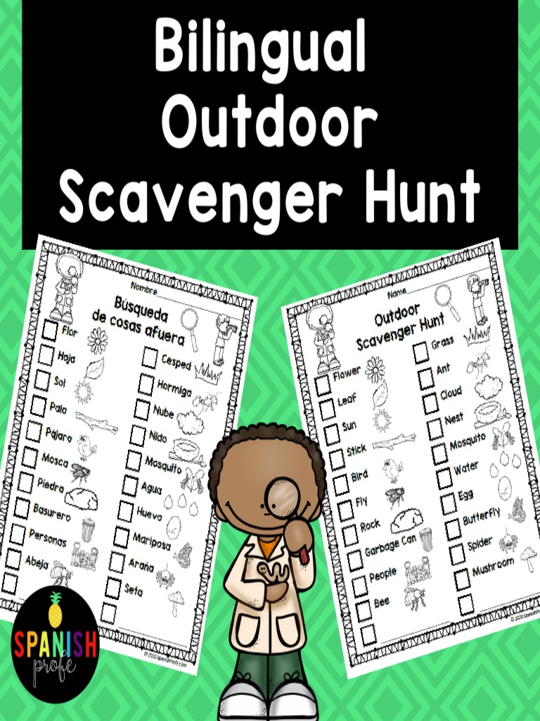 Bilingual Outdoor Scavenger Hunt Spansh Profe | PDF | Insects | Organisms