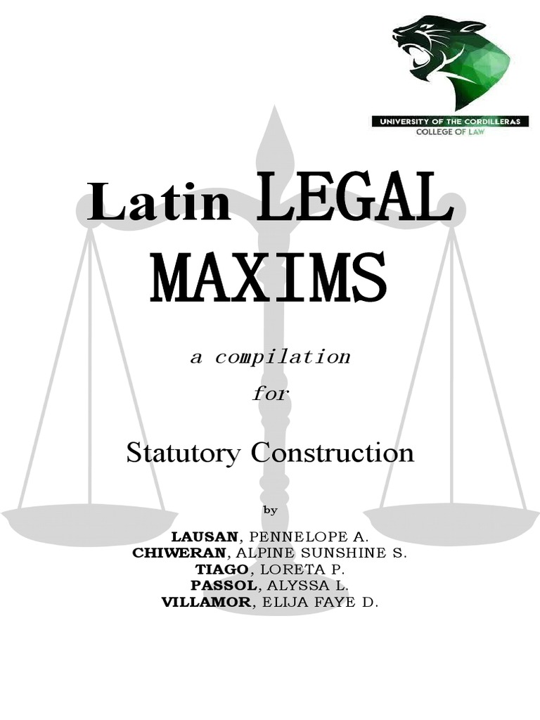 Legal Maxim Glossary | PDF | Jurisprudence | Virtue
