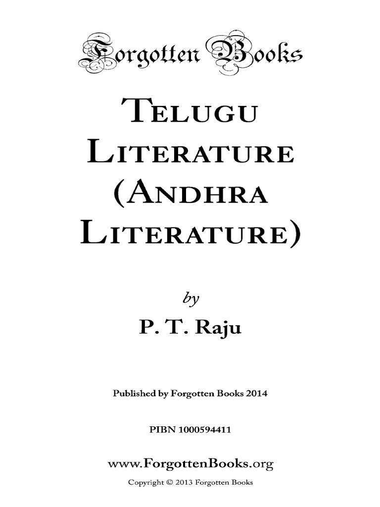 Overview of Telugu Literature | PDF | Poetry | Religion And Belief