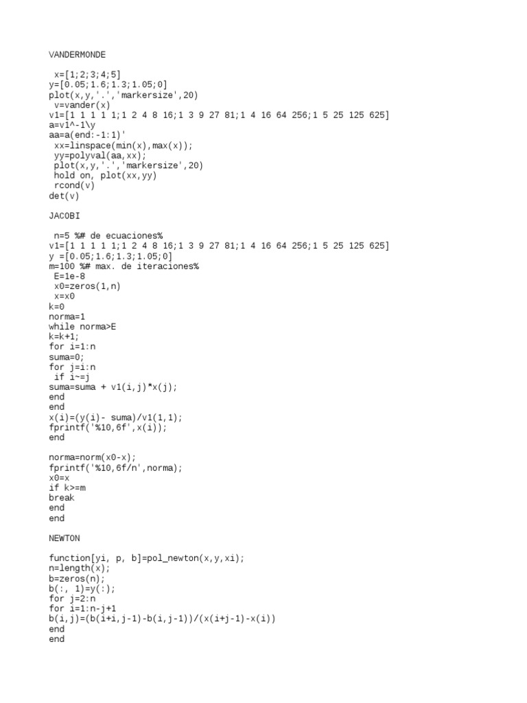 Vandermonde | PDF | Análisis matemático | Álgebra