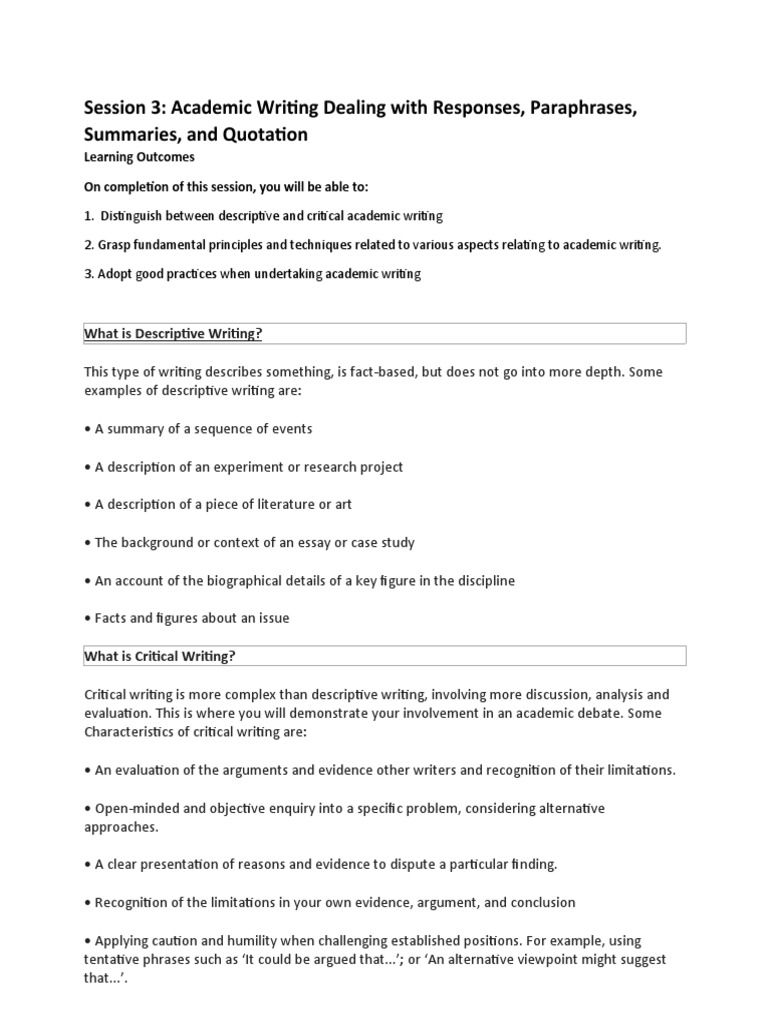 Academic Writing Basics | PDF | Quotation Mark | Ellipsis