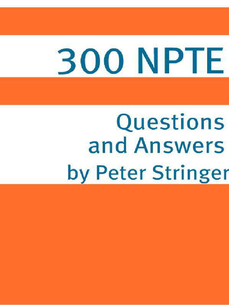 300 NPTE Questions and Answers PTMASUD PDF | PDF | Knee | Vein