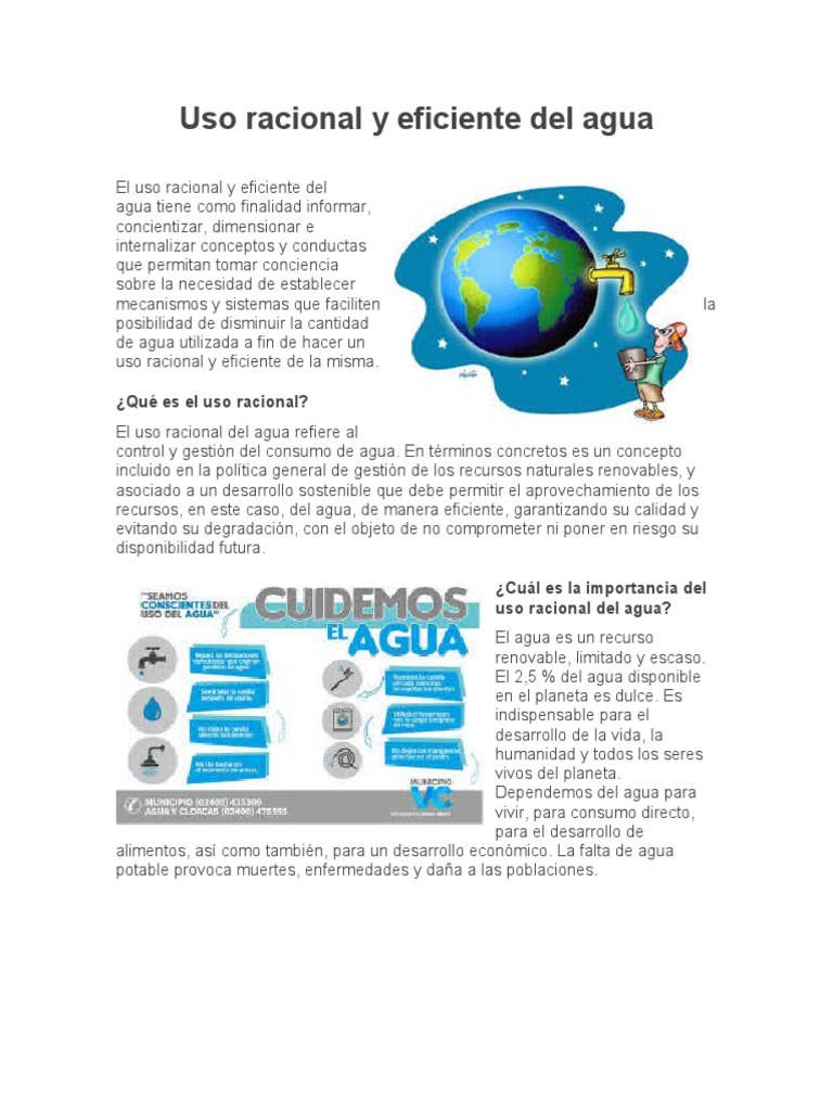 Uso Racional y Eficiente Del Agua Mayo | PDF