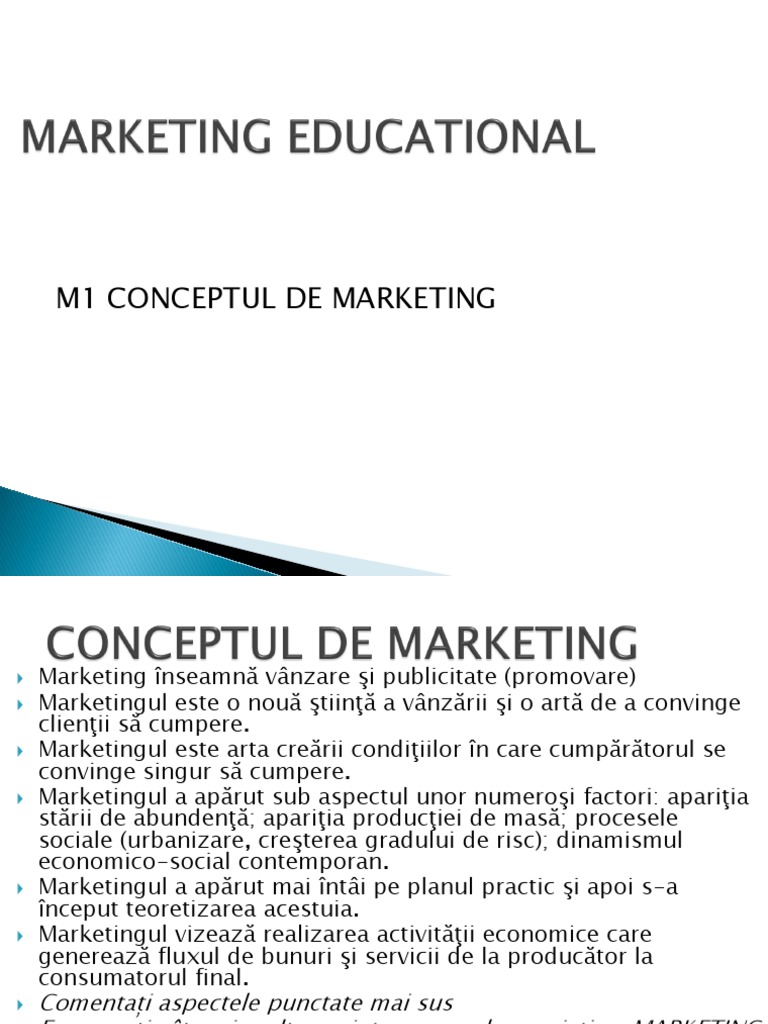 M1 Conceptul de Marketing | PDF