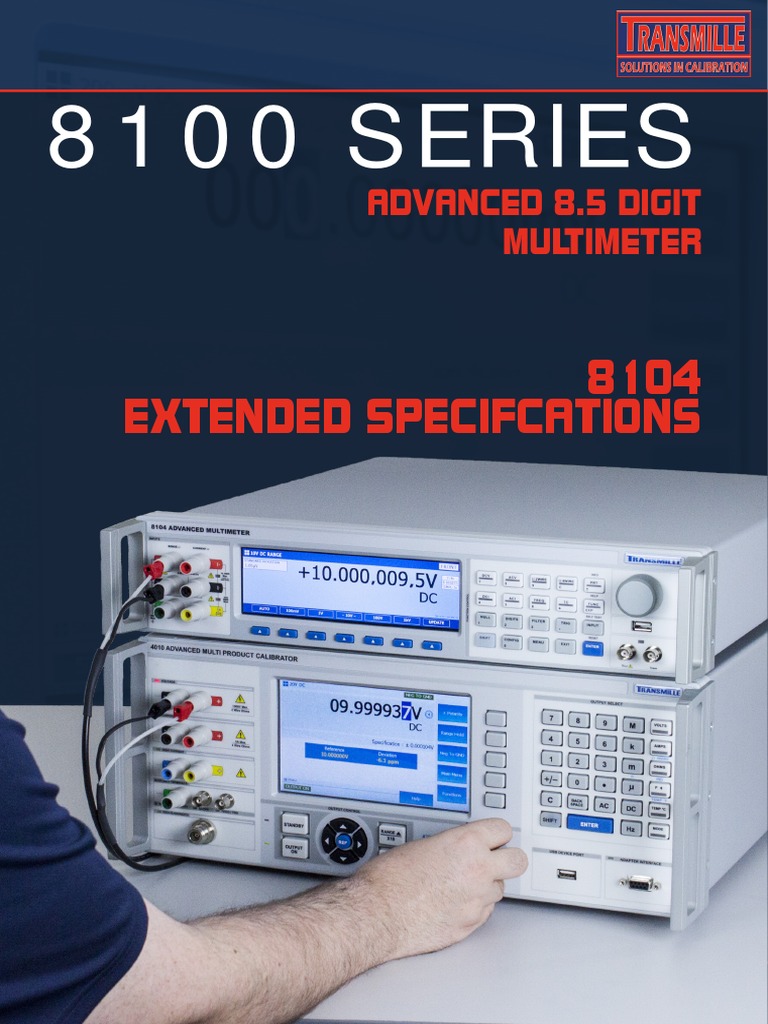Transmille 8104 Multimeter Specs | PDF | Thermocouple | Calibration