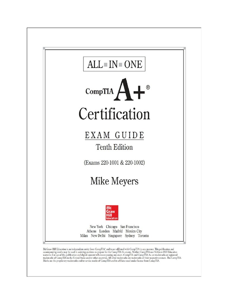 CompTIA A+ 220-1001-1002 Excerpt | PDF | Hard Disk Drive | Computer Network