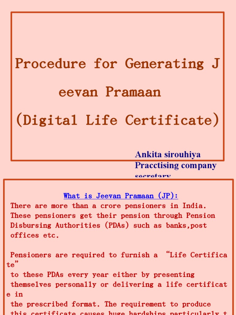 Digital Life Certificate | PDF | Tablet Computer | Application Software