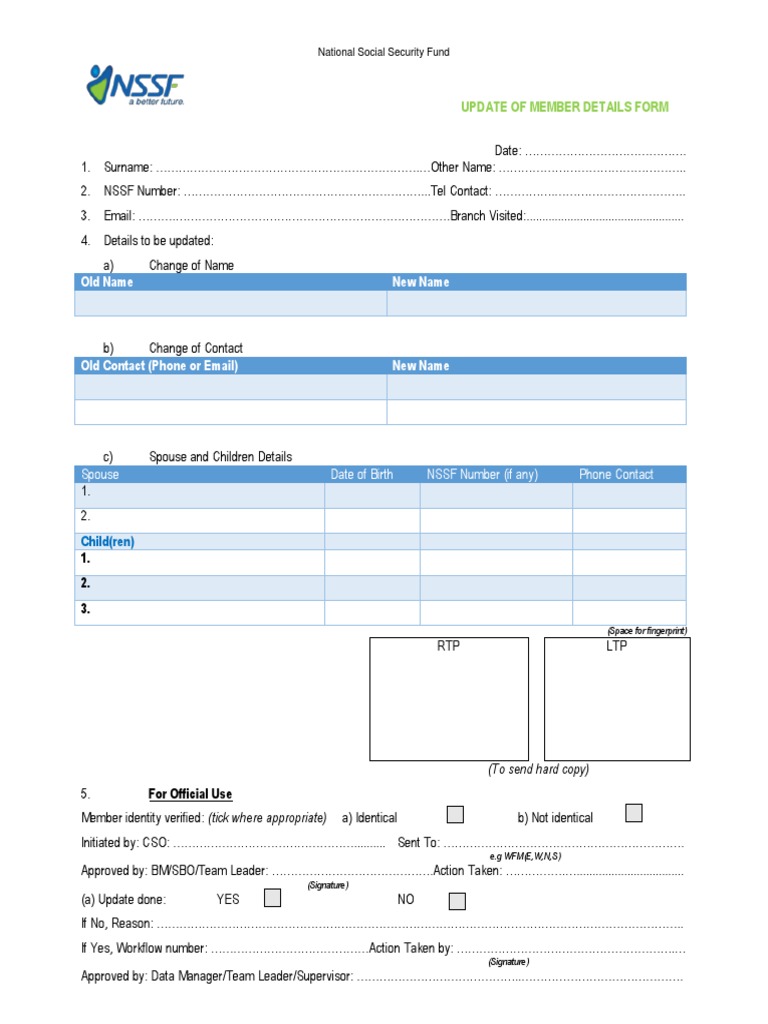 Member Update Form-Updated | PDF